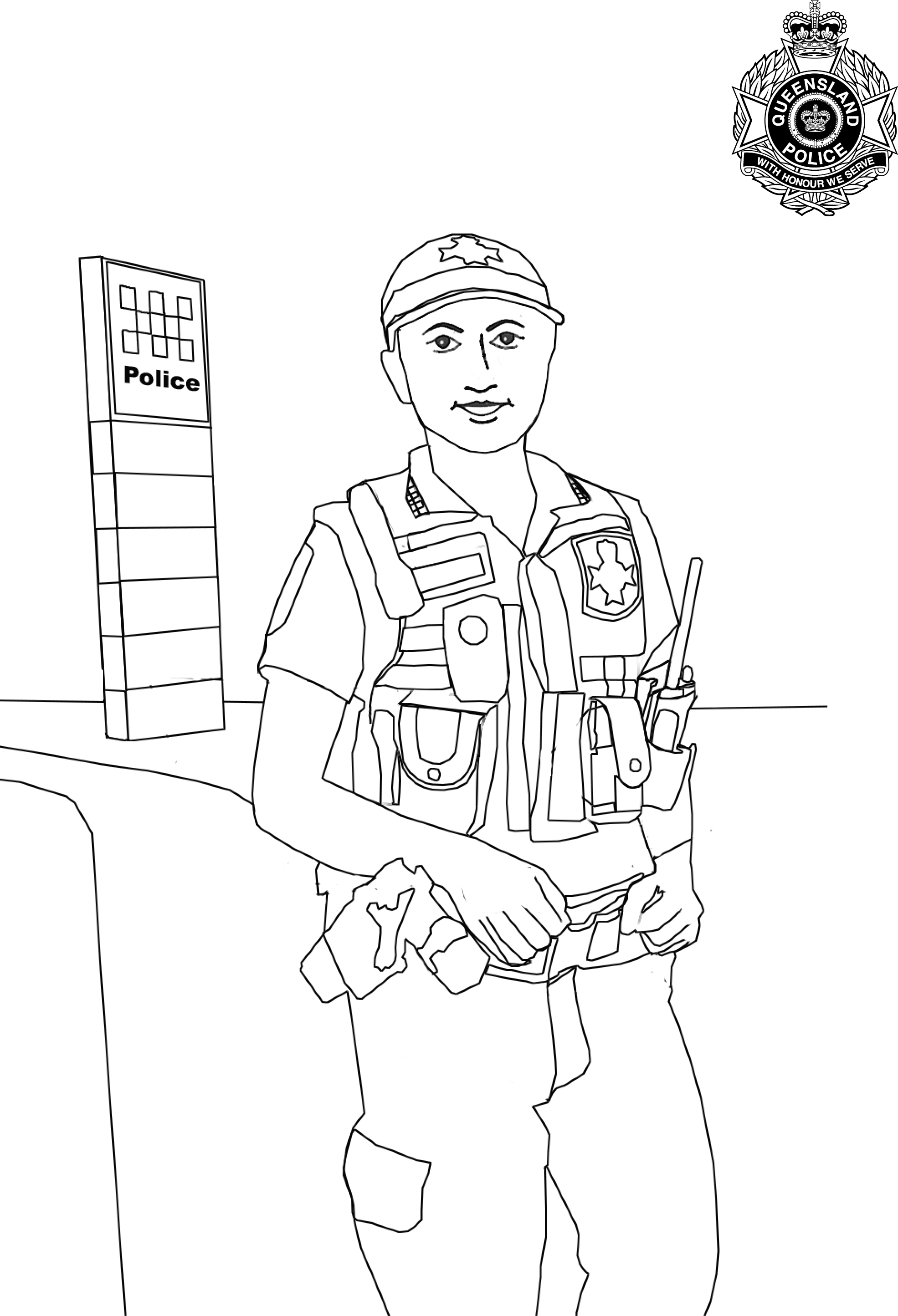 Help colour police stations around the world - Moreton